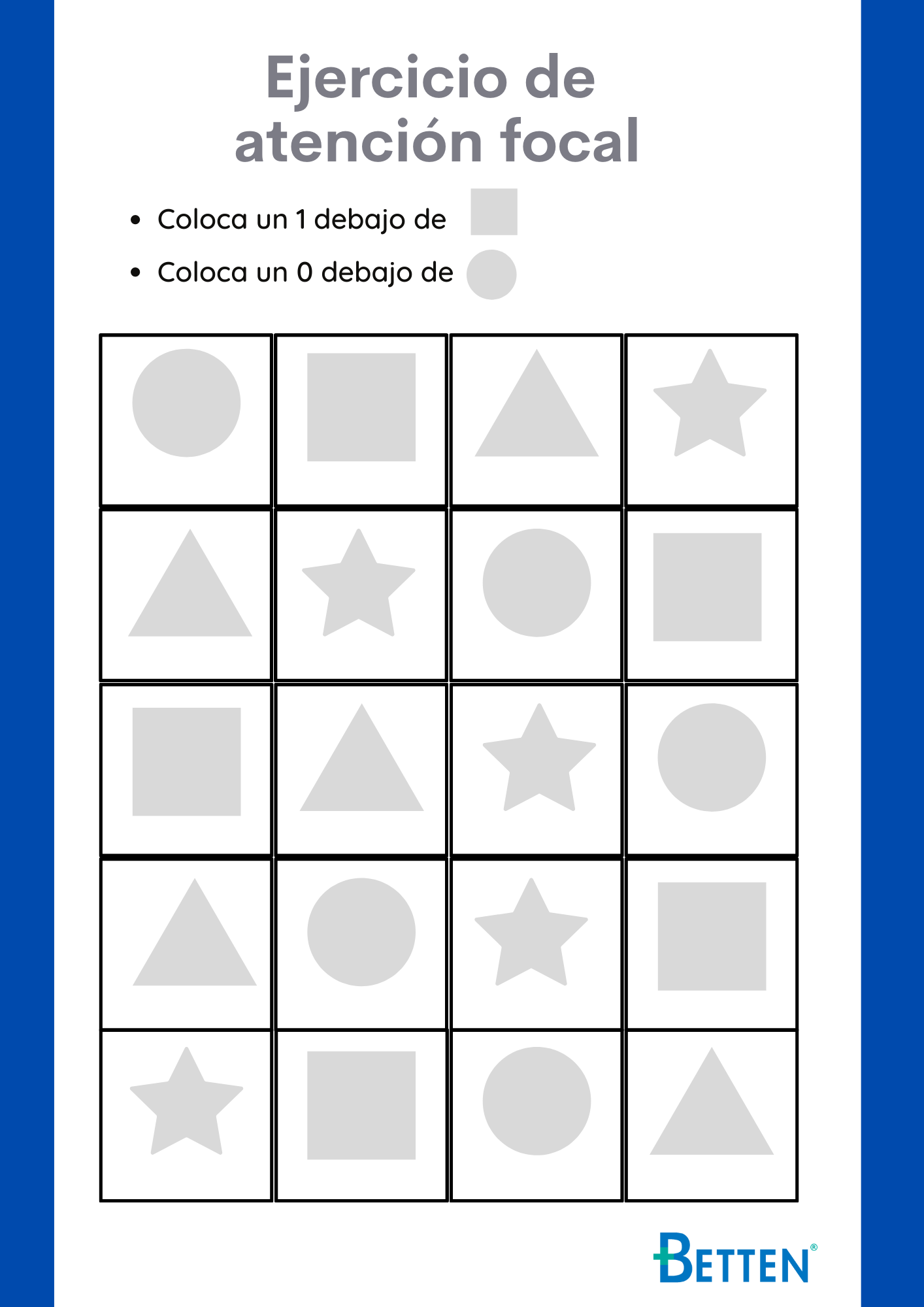 Ejercicios para la atención del adulto mayor